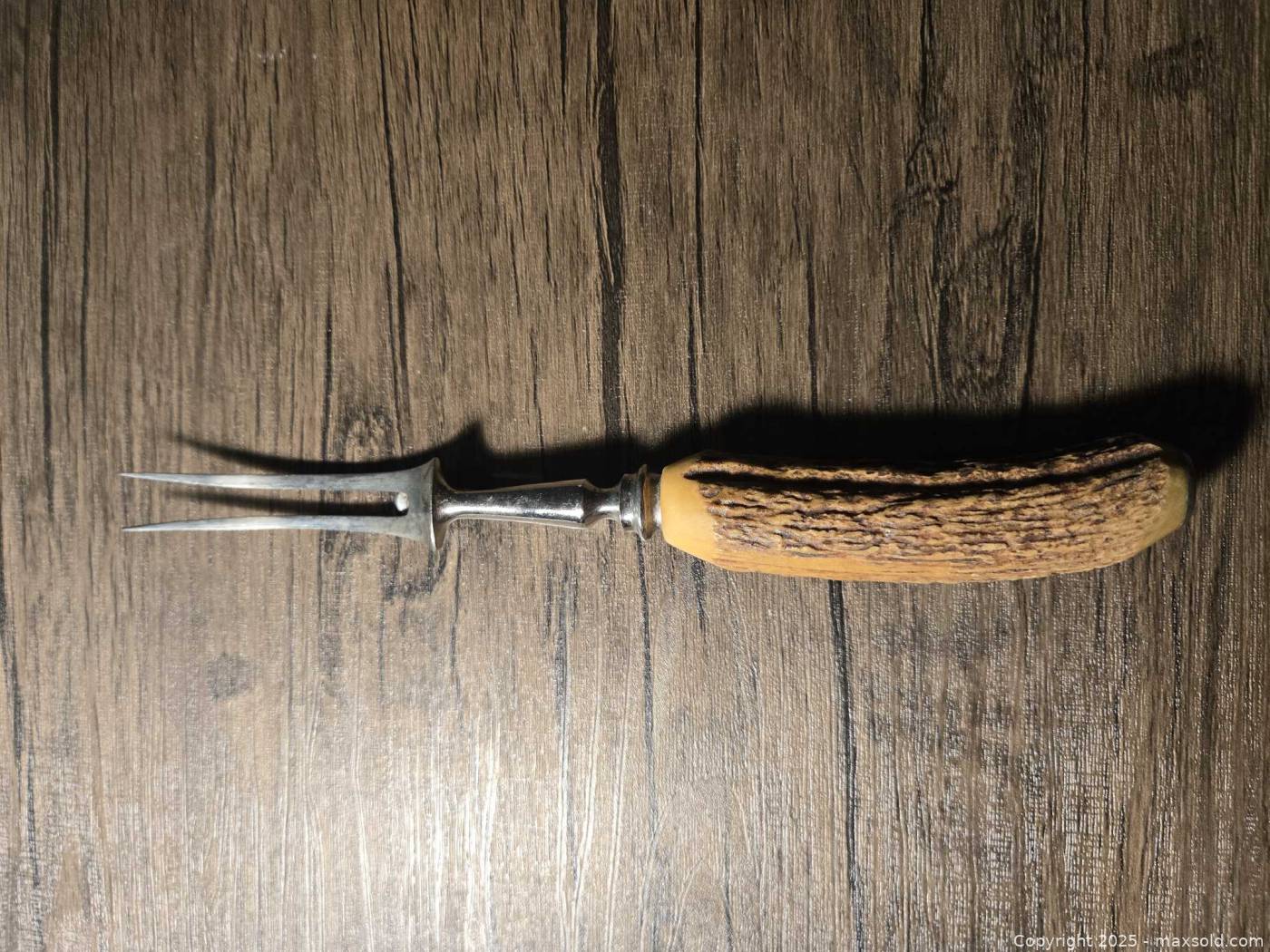 Antique antler handle meat carving fork | Maxsold