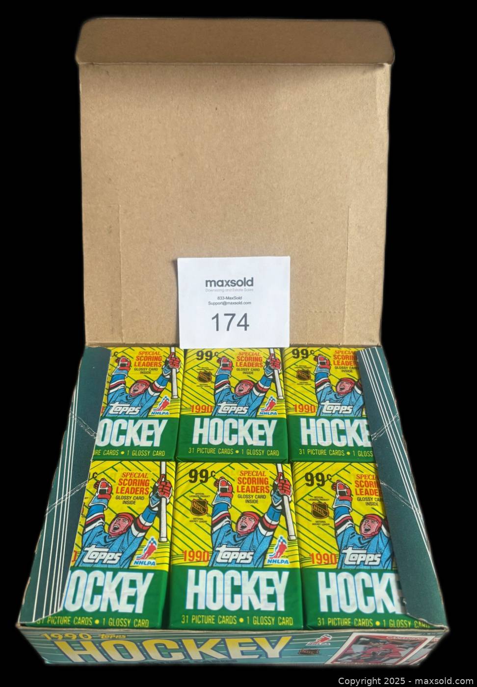 1990-91 Topps Hockey Jumbo Cello Box, 24 Packs | Maxsold