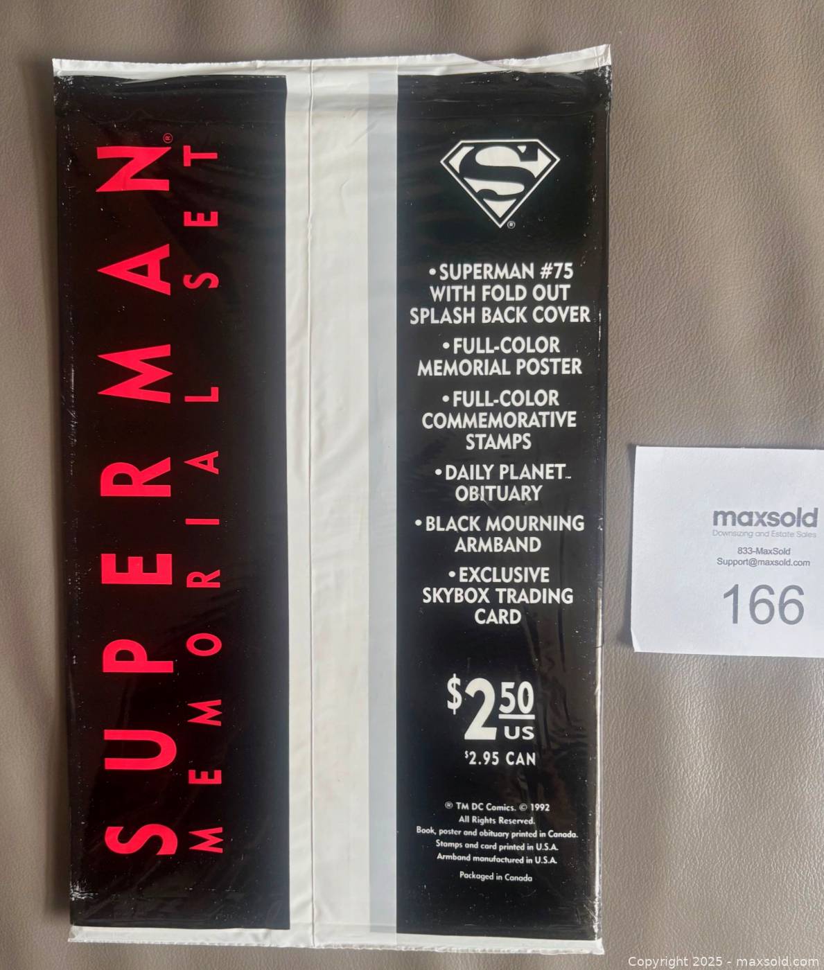 1992 DC Comics Superman Memorial Set Polybag | Maxsold