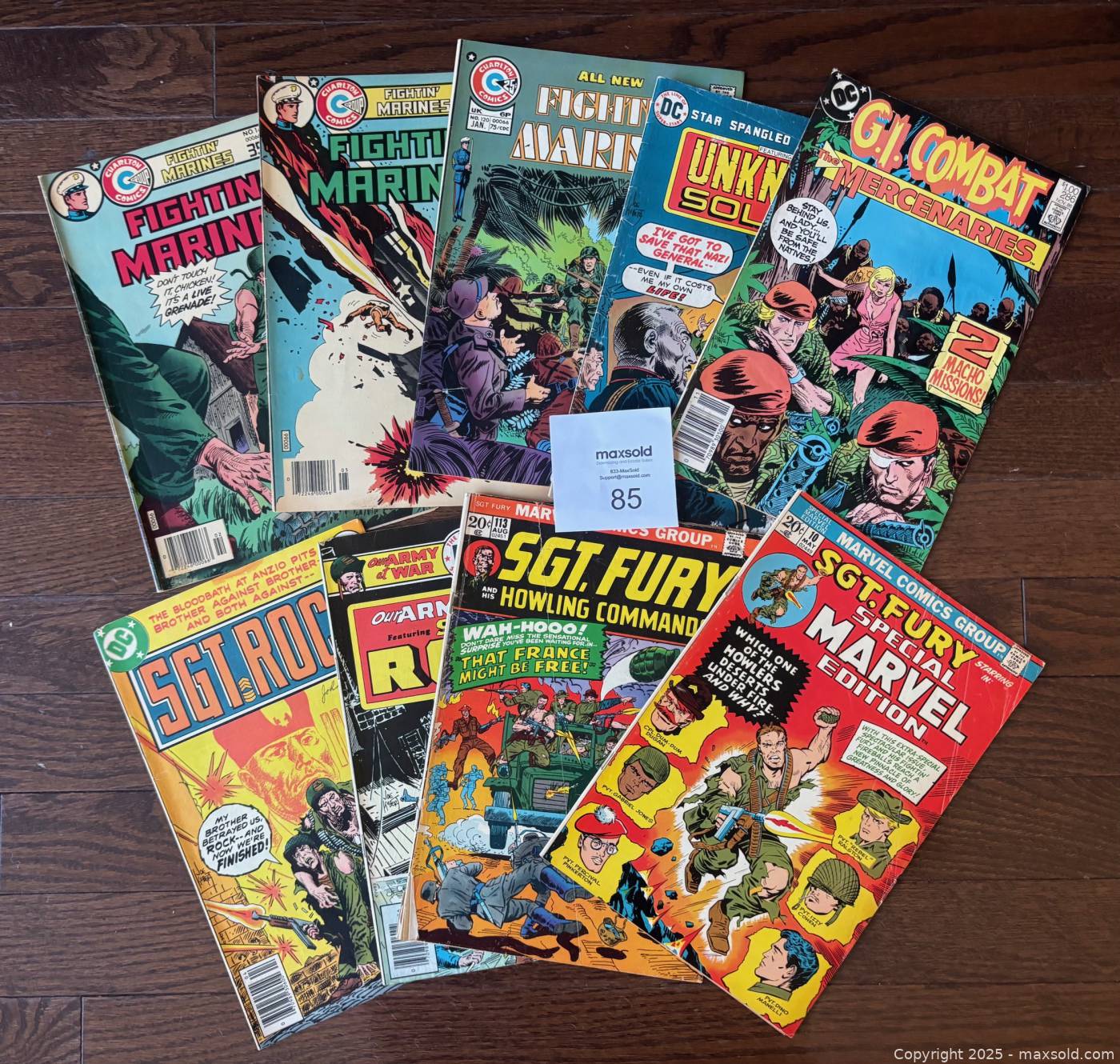 Nine Military Comic Books 1973-1985 | Maxsold