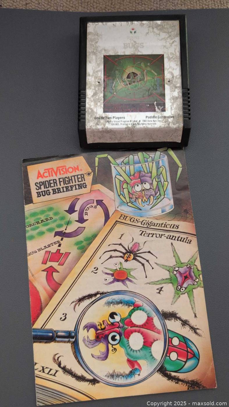 Activision Atari 2600 Oink! & Spider Fighter cartridges with Spider ...