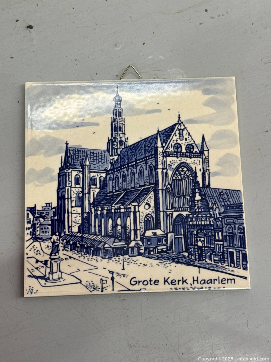 Hand-Painted Delft Blue Ceramic Tile | Maxsold