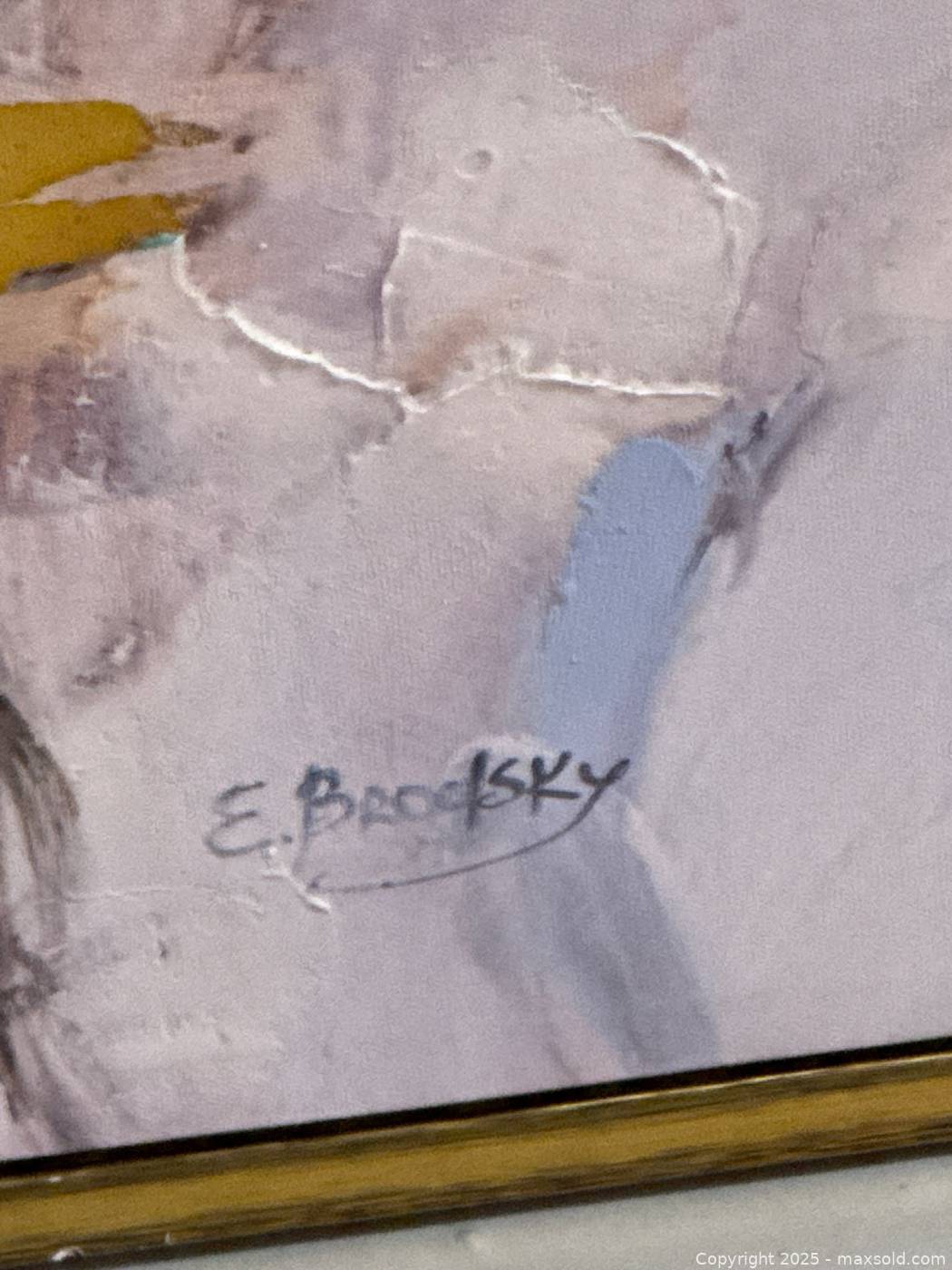 Signed E. Brodsky abstract painting | Maxsold