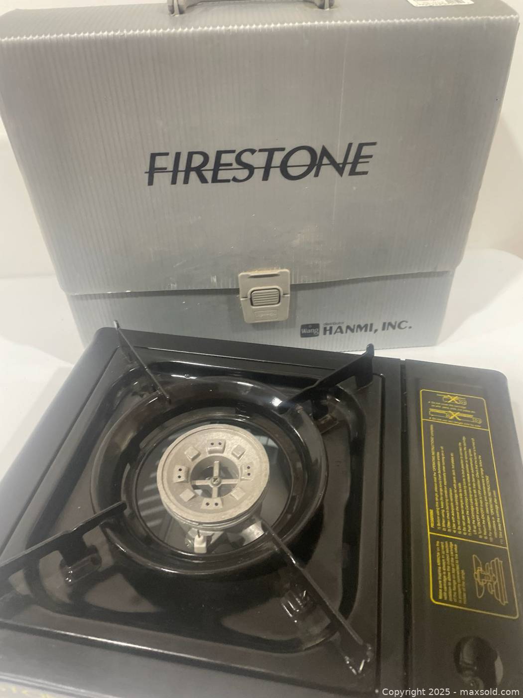 Firestone butane gas range with case | Maxsold