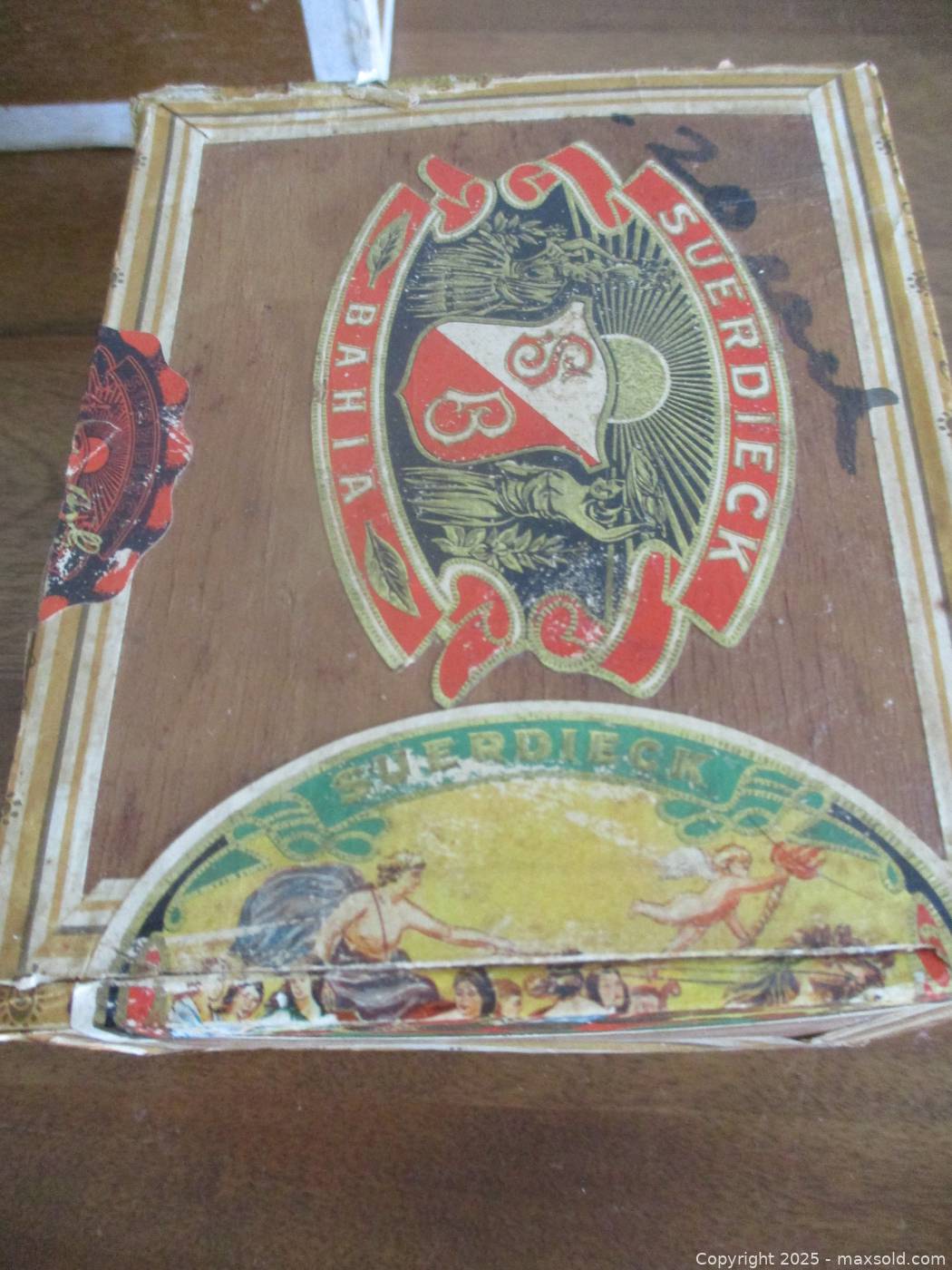 Two antique wooden cigar boxes | Maxsold