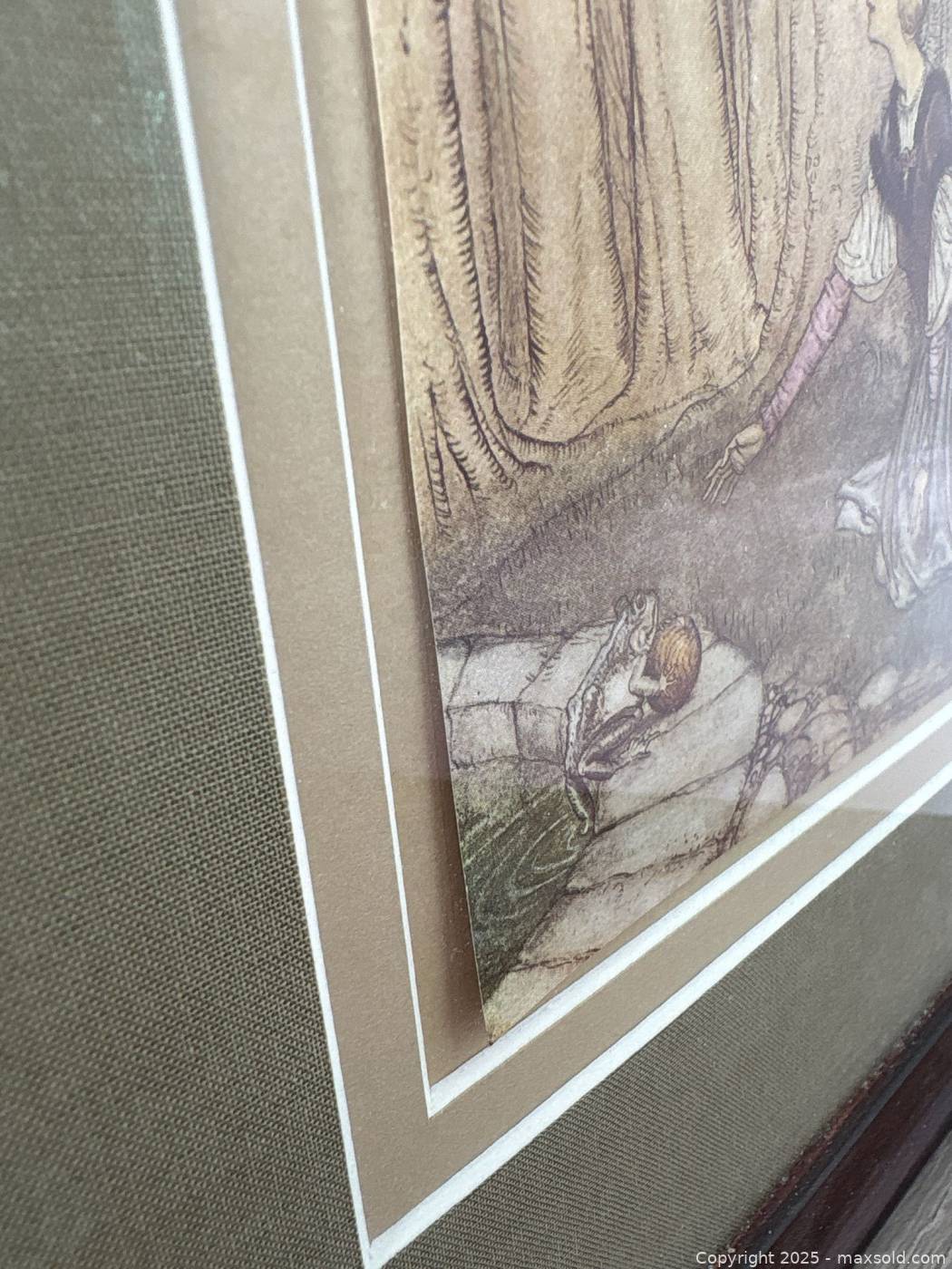 Framed Arthur Rackham prints Goblin Thieves and The Frog Prince set of ...