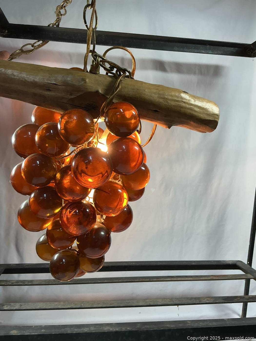 Vintage lucite grape cluster hanging lamps | Maxsold