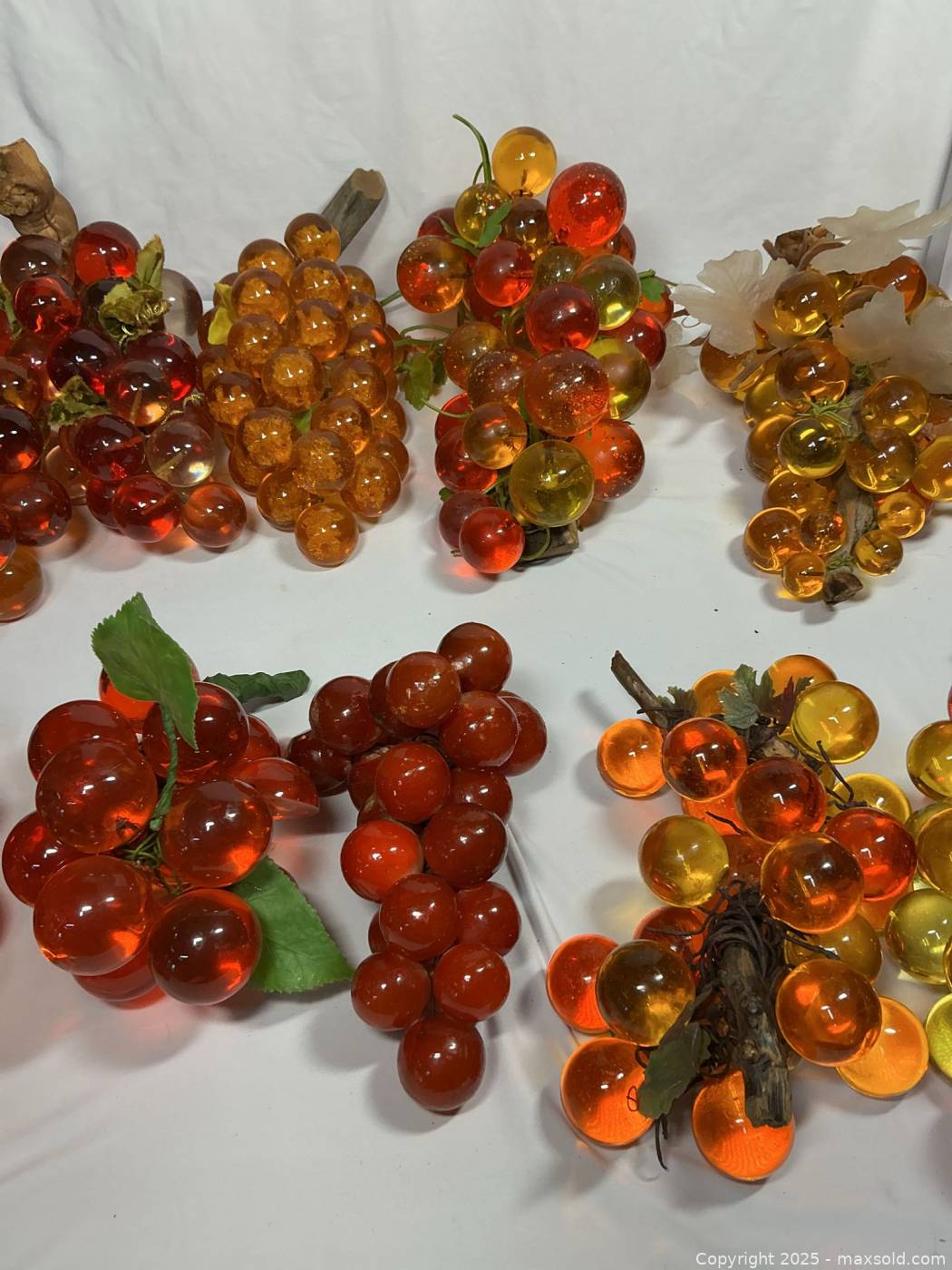 Vintage Lucite grape clusters, set of 10 | Maxsold