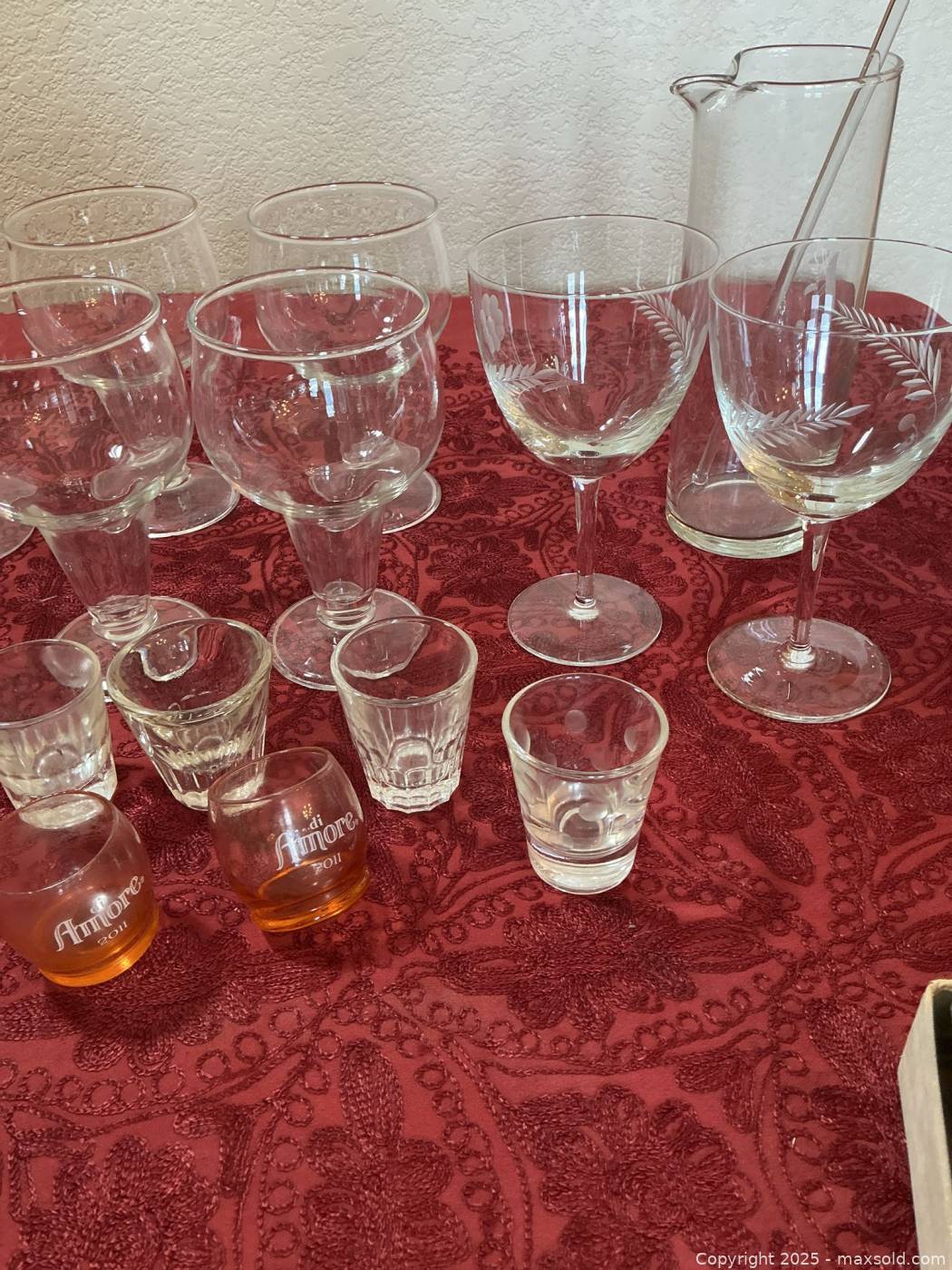Vintage bar tool and glassware assortment | Maxsold