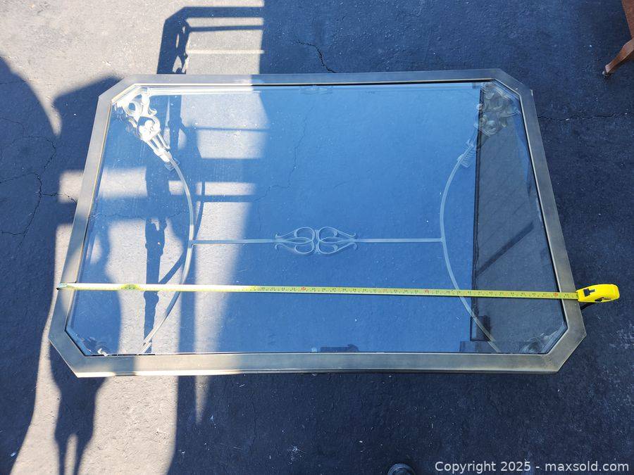 Glass Top Wrought Iron Coffee Table | Maxsold