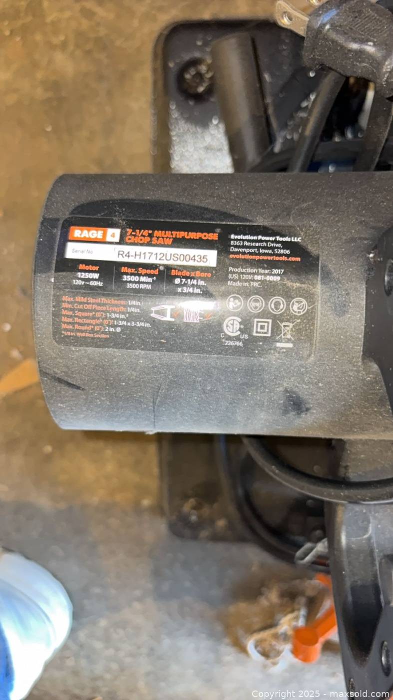 Evolution Rage 4 7-1/4 in multipurpose chop saw, unknown-brand chop saw ...