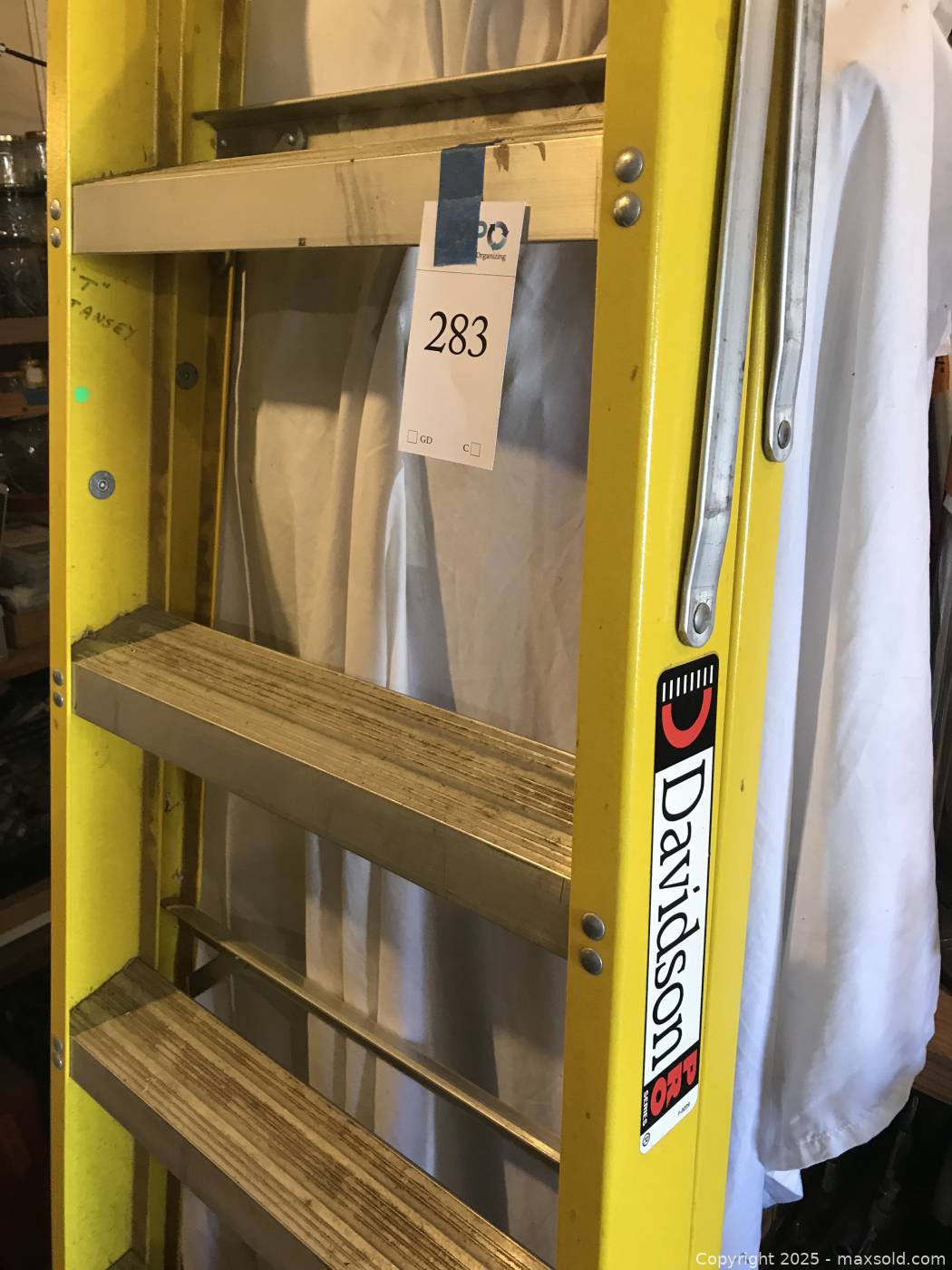 Davidson 8 ft fiberglass stepladder with 2 ft aluminum step stool | Maxsold