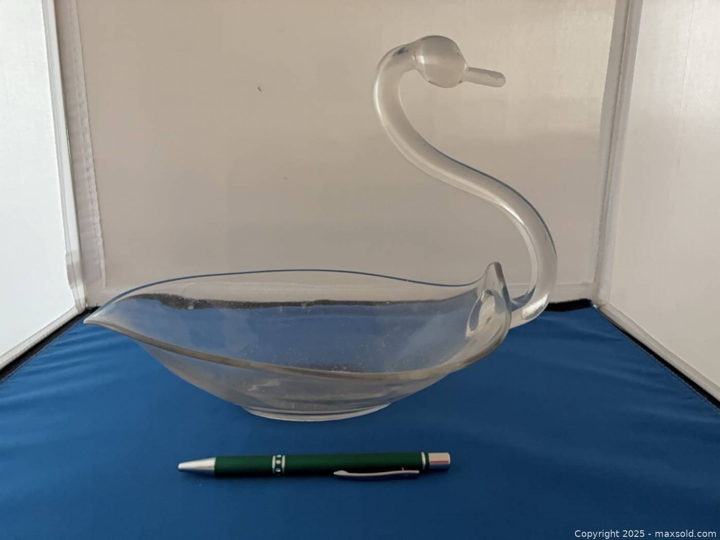 Clear Glass Swan Bowl & Pelican Dish | Maxsold