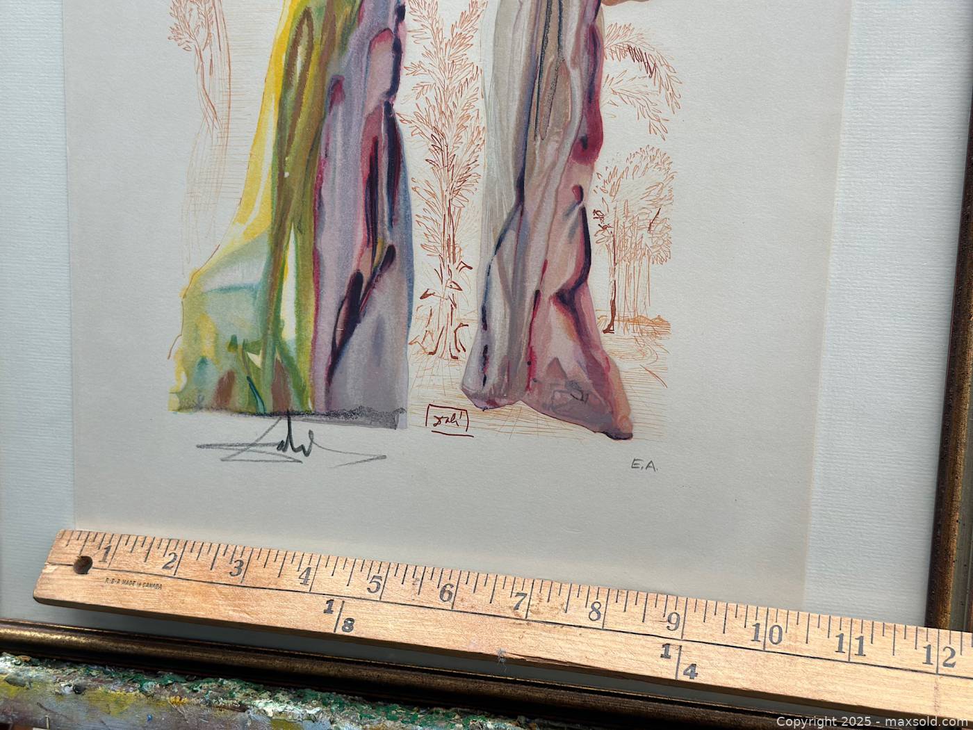 1960 Salvador Dali signed woodblock "Last Words of Virgil" | Maxsold