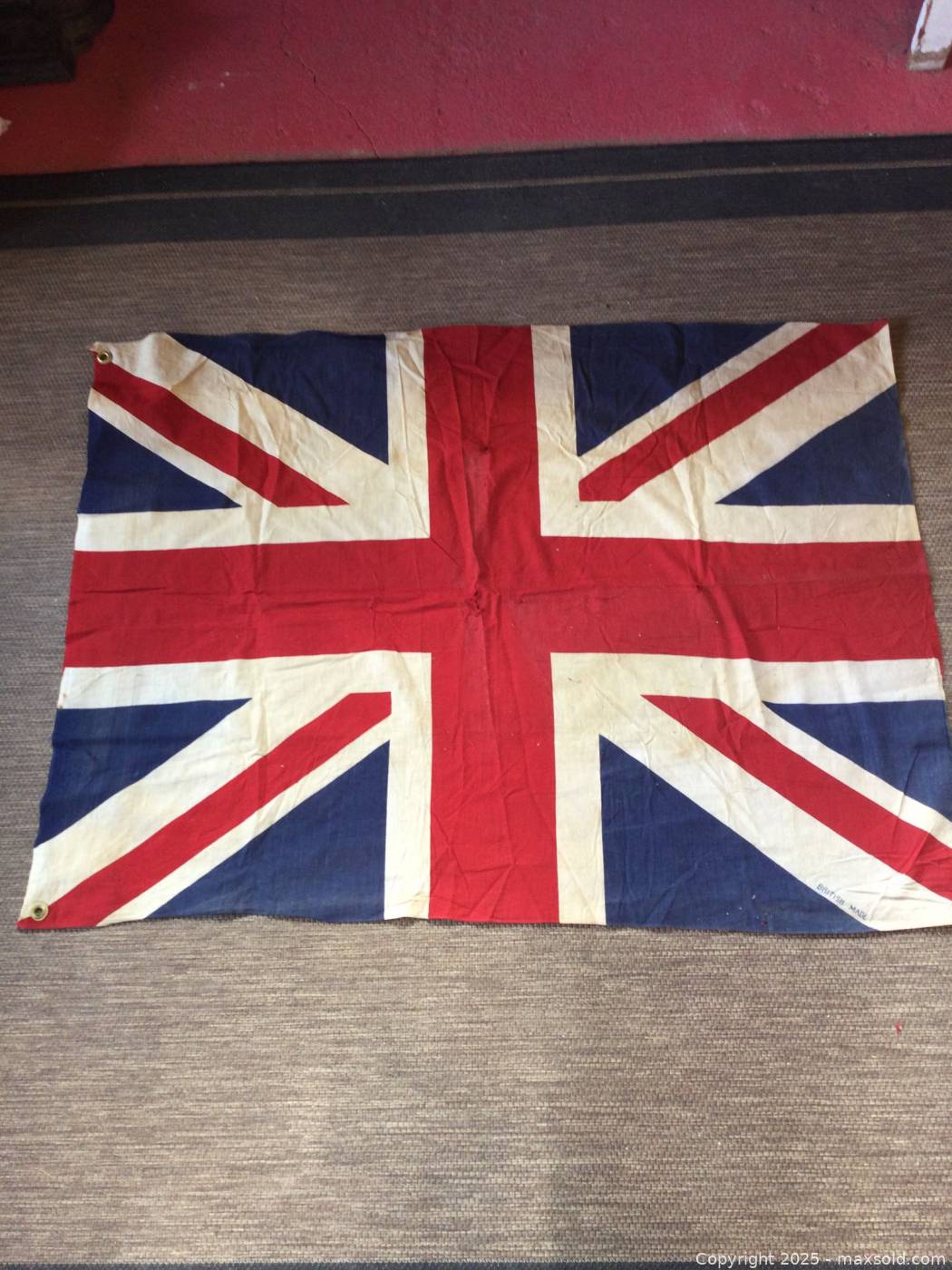 Antique Union Jack cotton flag 44" x 31" | Maxsold