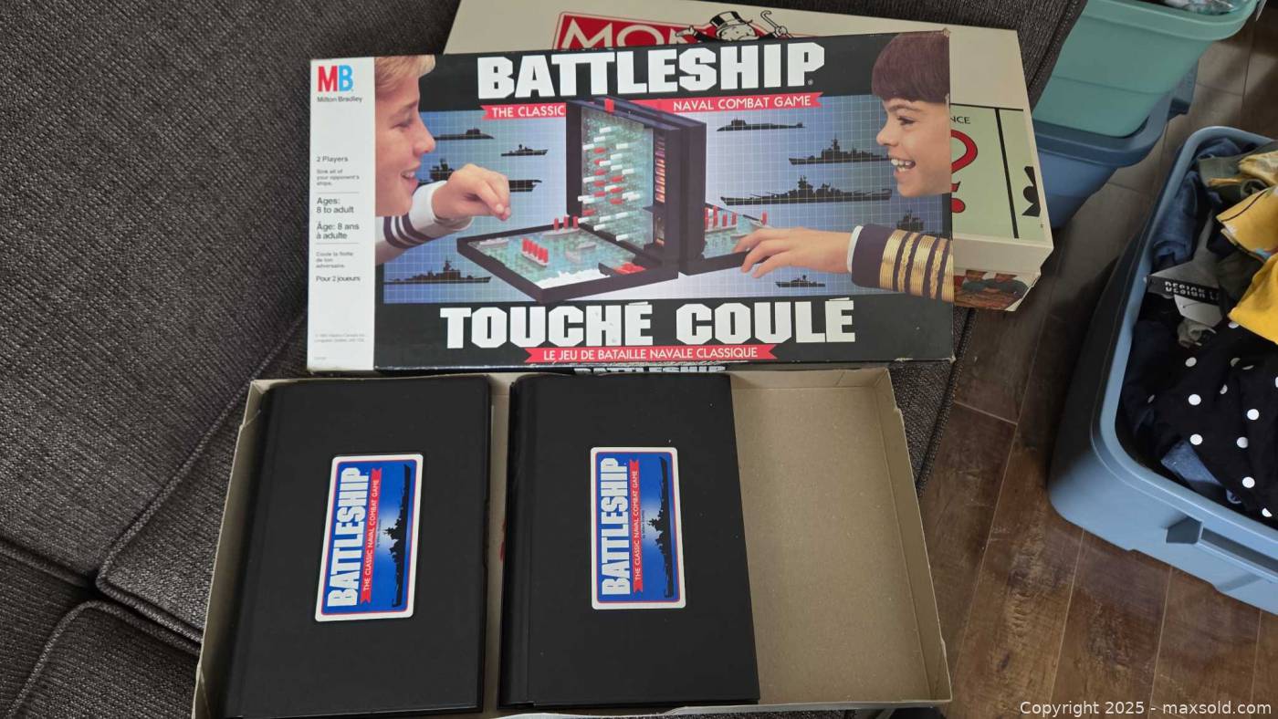 Chess Set, Traverse, Monopoly, Battleship, Quick Sand Board Games | Maxsold