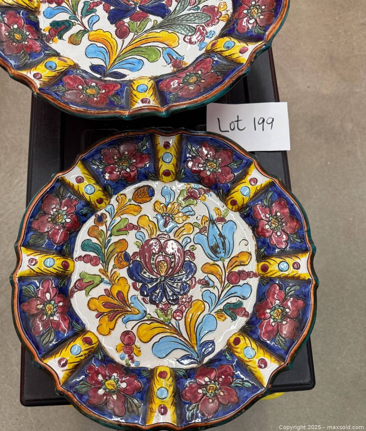 Pair of Italian Hand-Painted Ceramic Plates | Maxsold