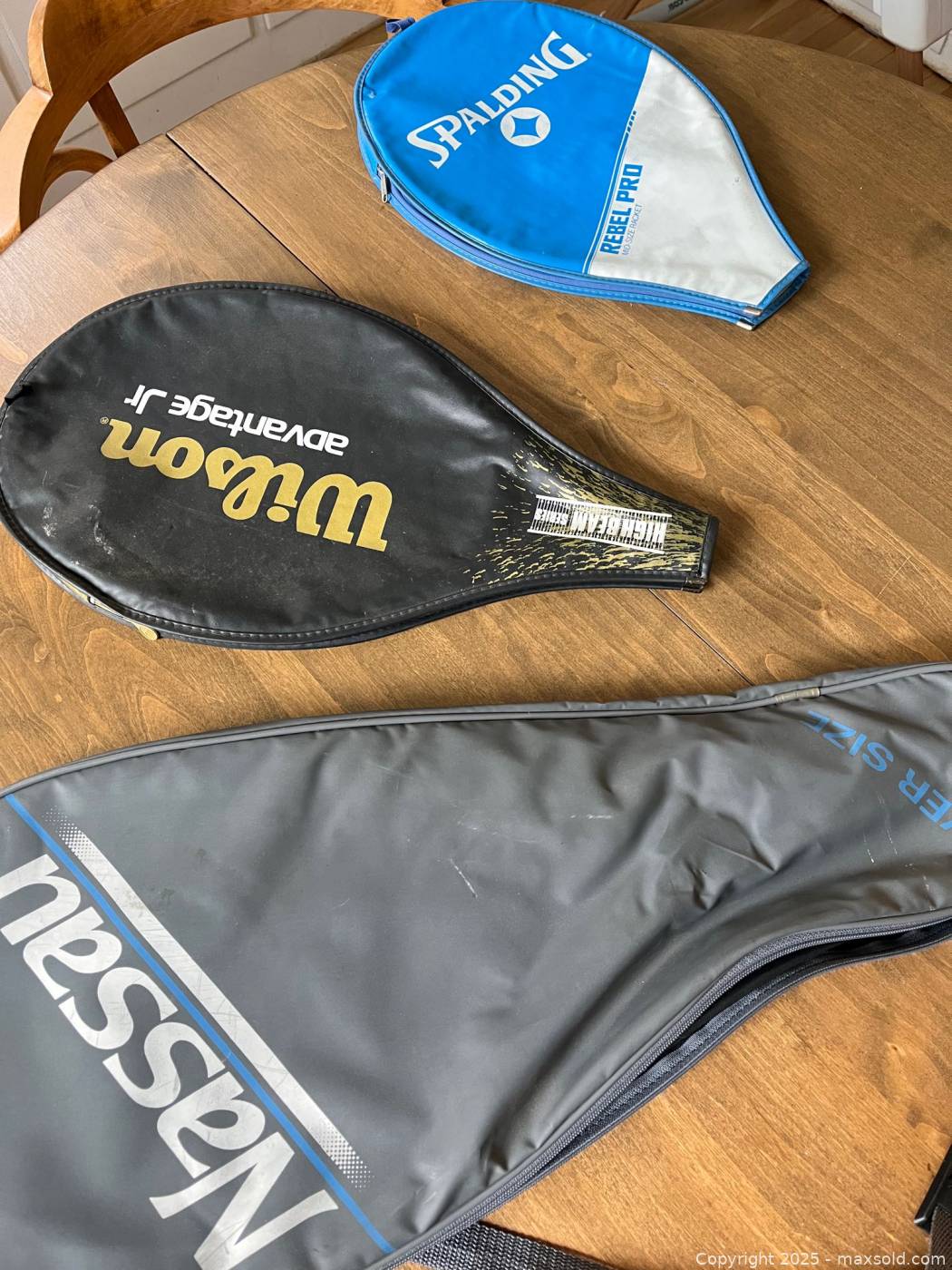 Wilson, Spalding, Nassau tennis rackets with cases | Maxsold