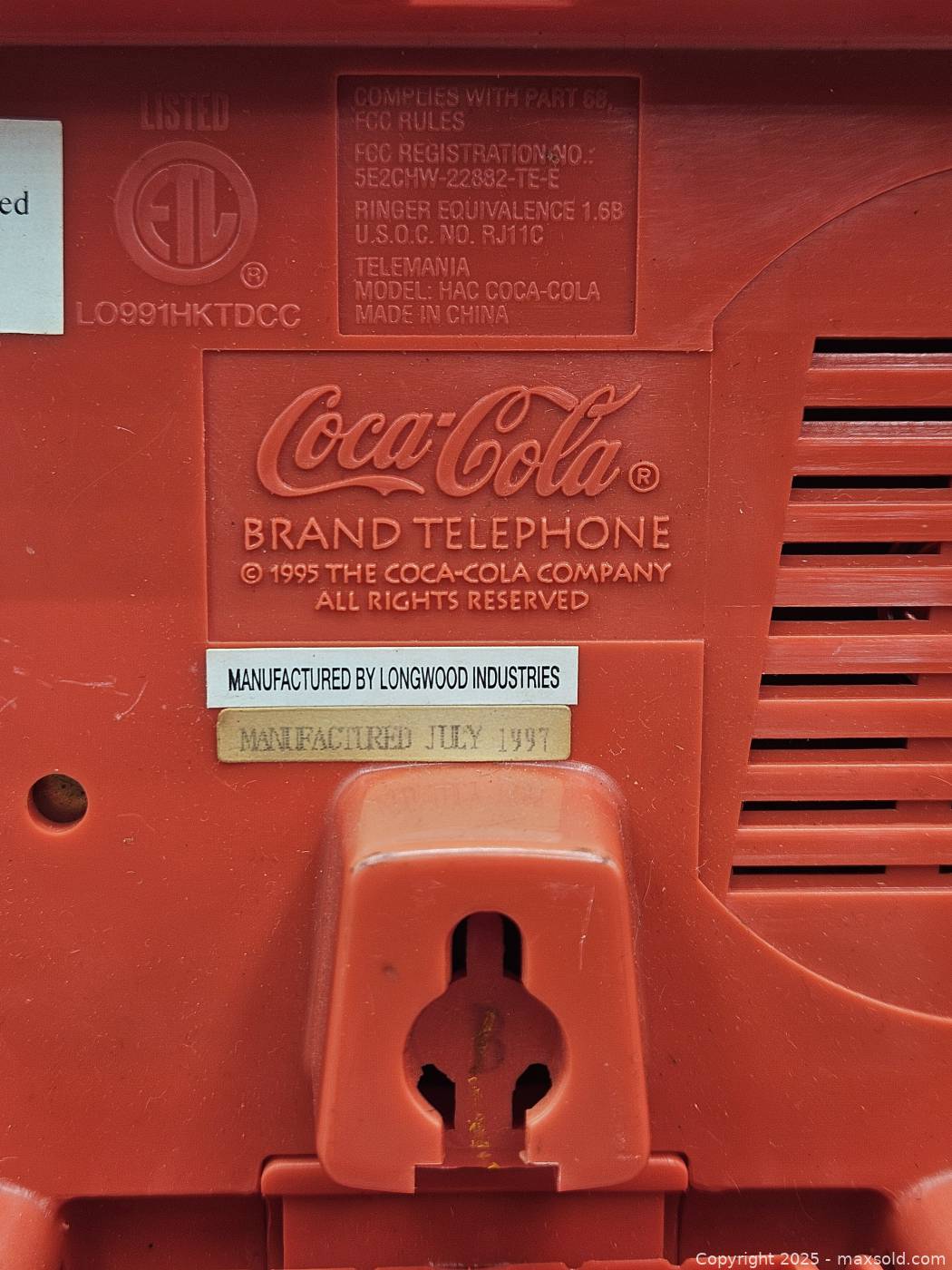 Coca-Cola 12" landline telephone | Maxsold
