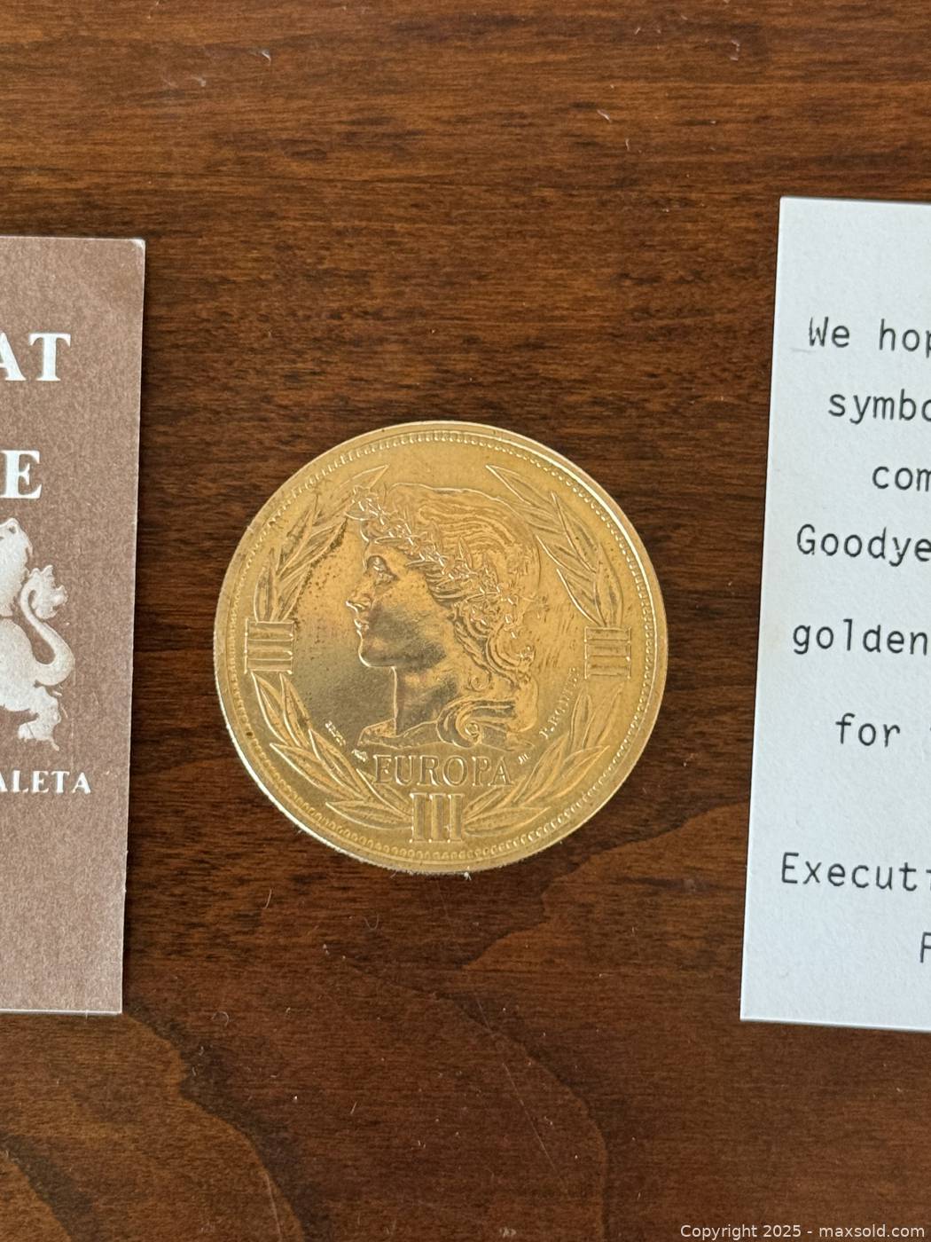 Florentine bronze Europa III ECU coin 1986 | Maxsold