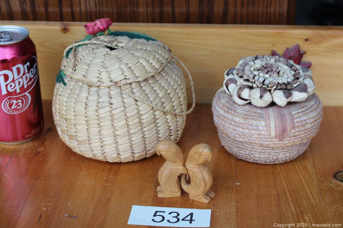 Woven Lidded Baskets and Wooden Puzzle | Maxsold