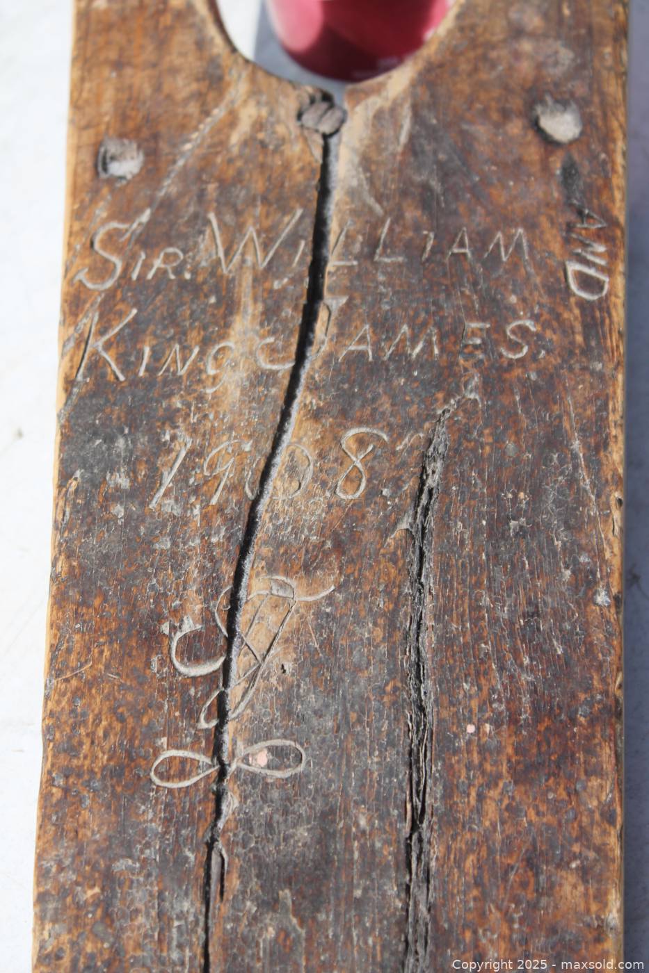 Vintage wooden boot jack 1908 | Maxsold