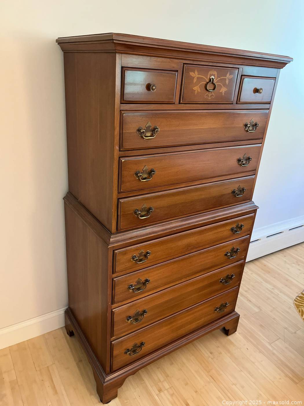 Solid Cherry Chest-on-Chest Highboy | Maxsold