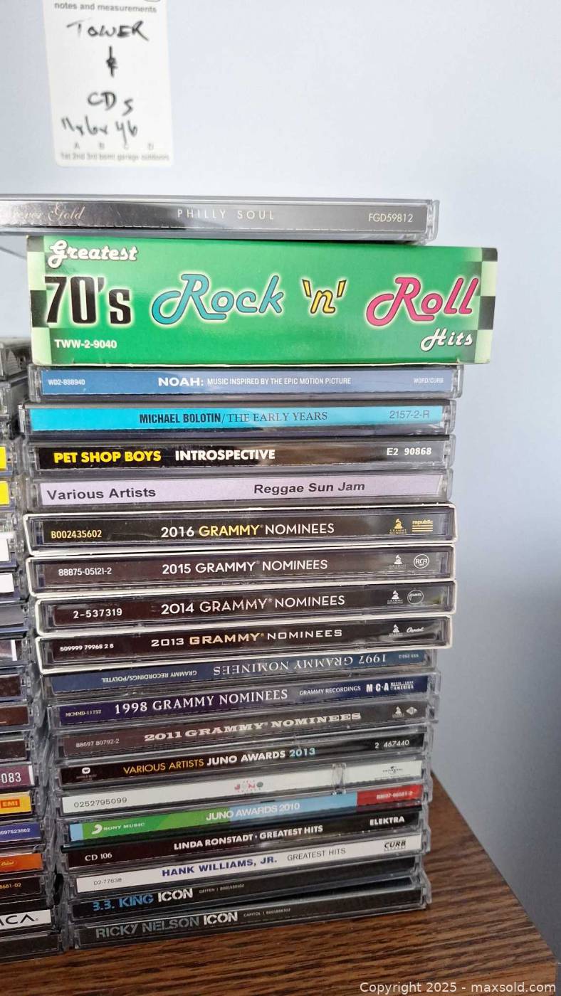 Mixed Music CD Collection with Media Tower | Maxsold