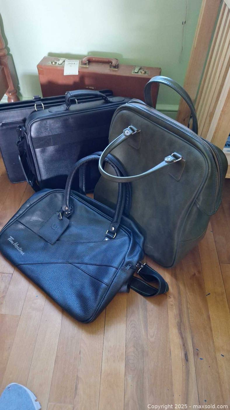 Vintage suitcase, carryall, 2 briefcases | Maxsold