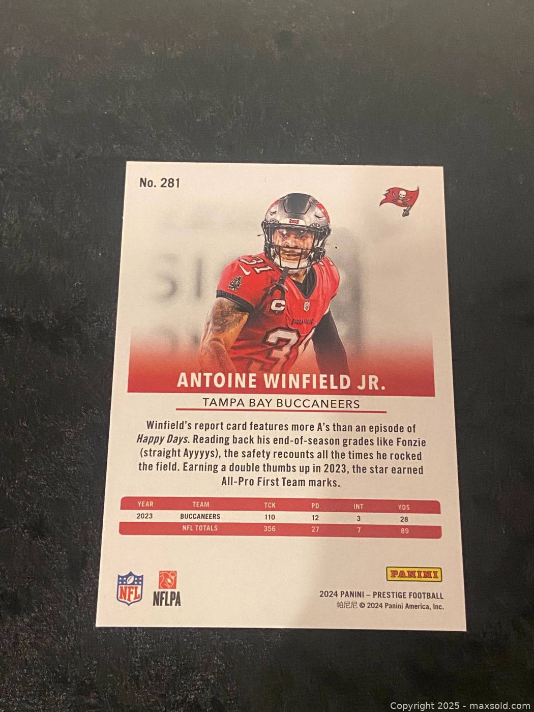Antoine Winfield Jr. 2024 Panini Prestige Hyper Xtra Points football ...