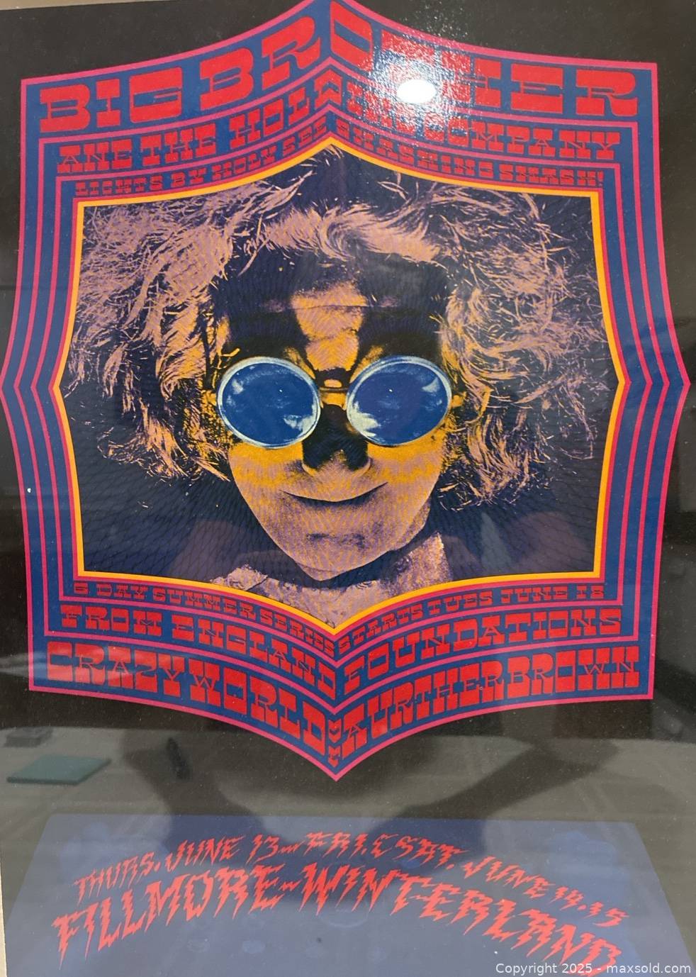 Framed Big Brother Fillmore Concert Poster | Maxsold