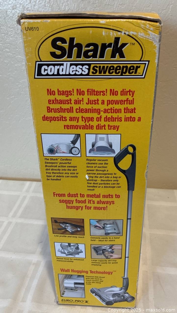 Shark Cordless Sweeper Model UV610 in box | Maxsold
