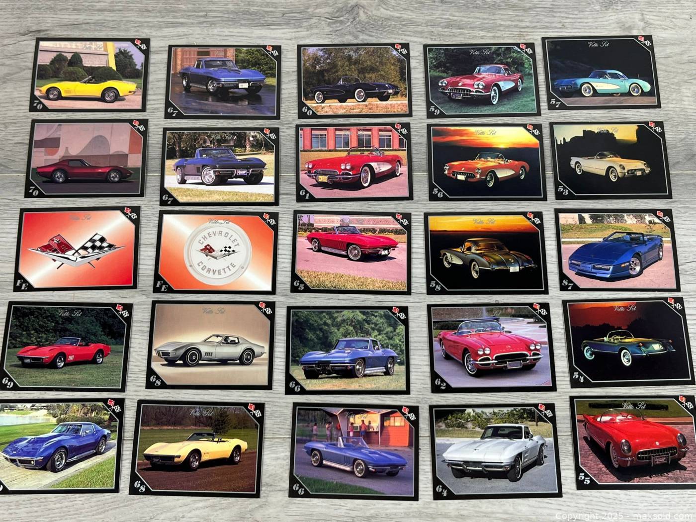 Classic car trading cards, ~80 count | Maxsold