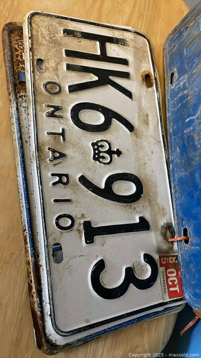 Ontario licence plates 1972-1990s, 8 pcs | Maxsold