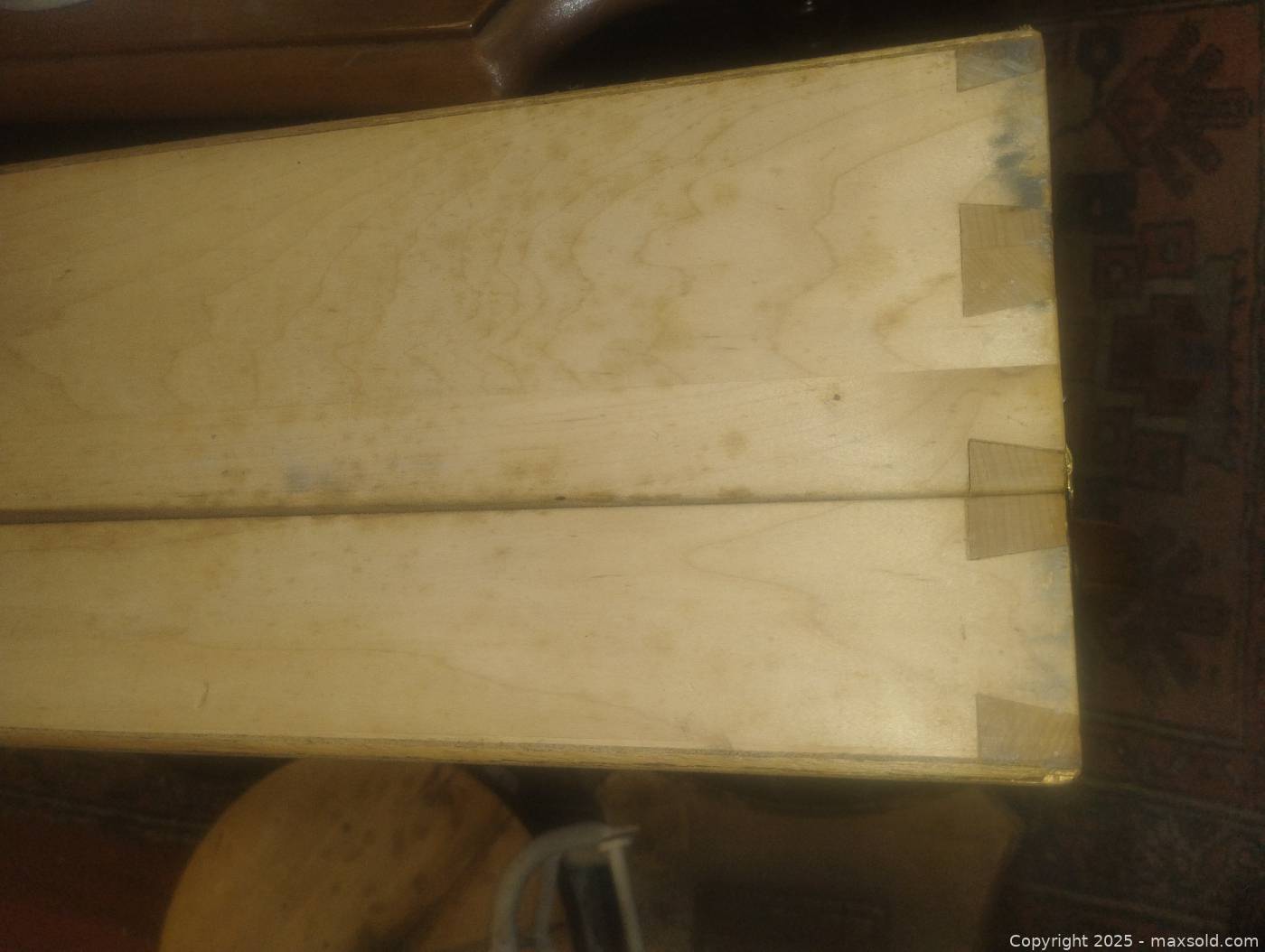 Solid maple dovetailed carpenter's toolbox | Maxsold