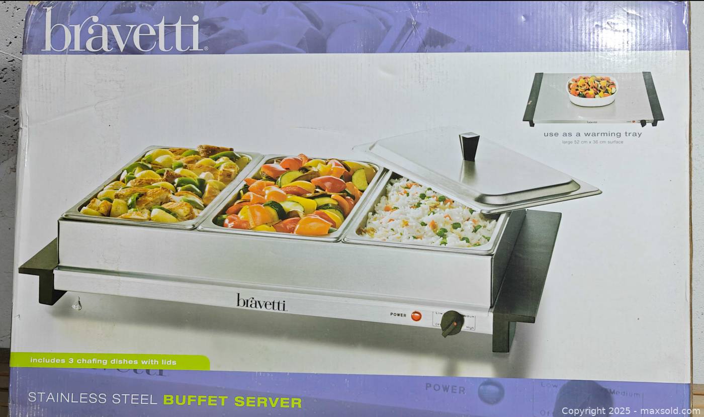 Bravetti stainless steel buffet server | Maxsold