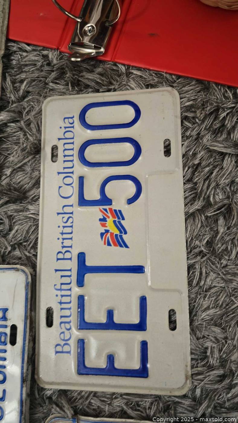 1990s British Columbia License Plate EET 500 | Maxsold