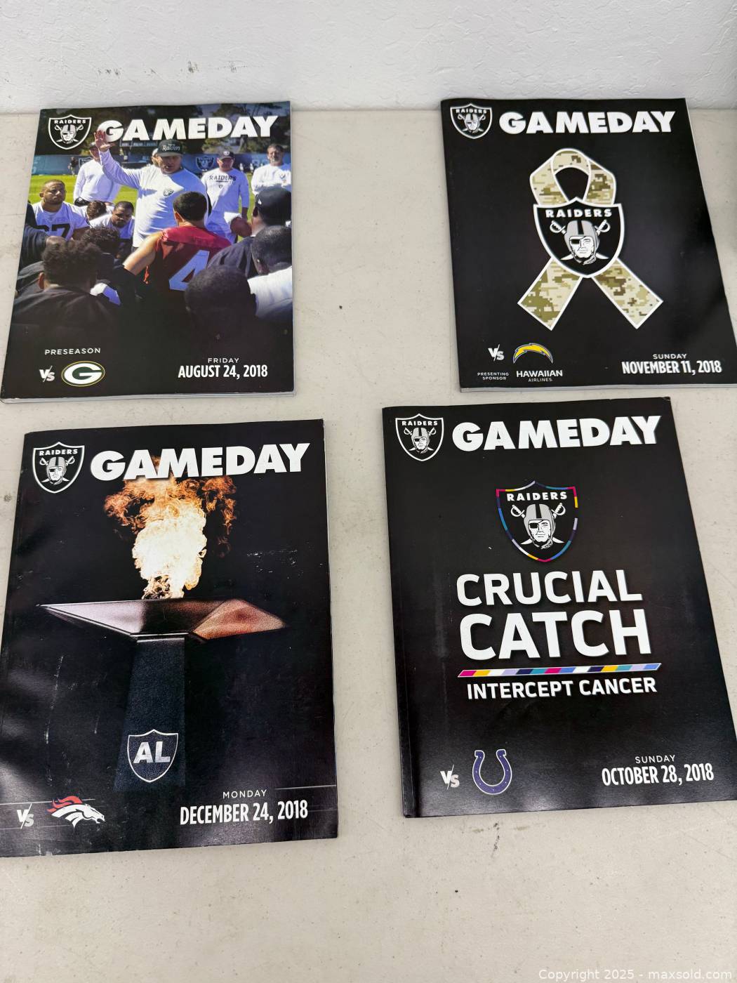 Oakland Raiders 2018 Gameday programs, stadium guide and team photo ...