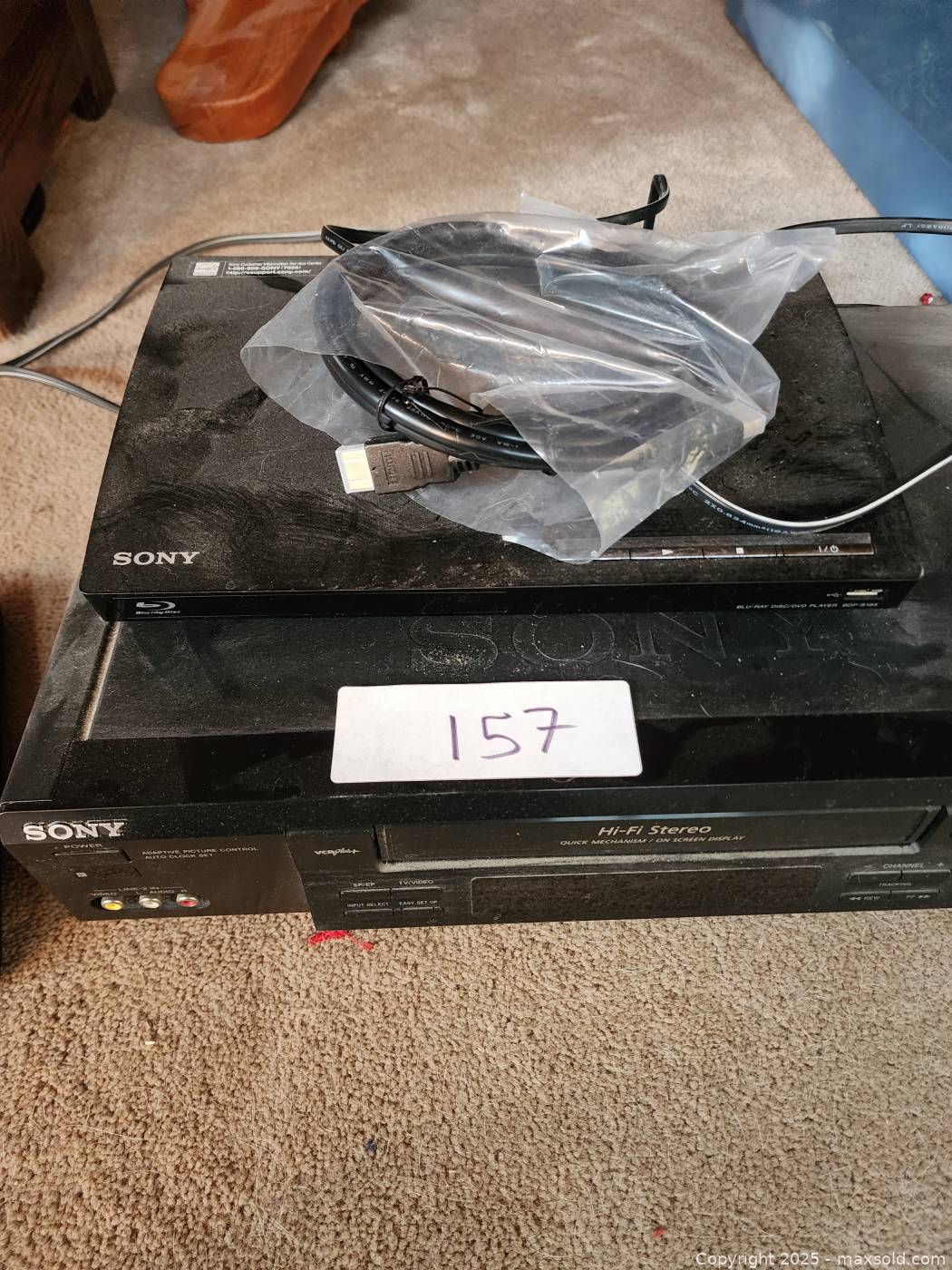 Sony Blu-ray player and Hi-Fi stereo VCR | Maxsold