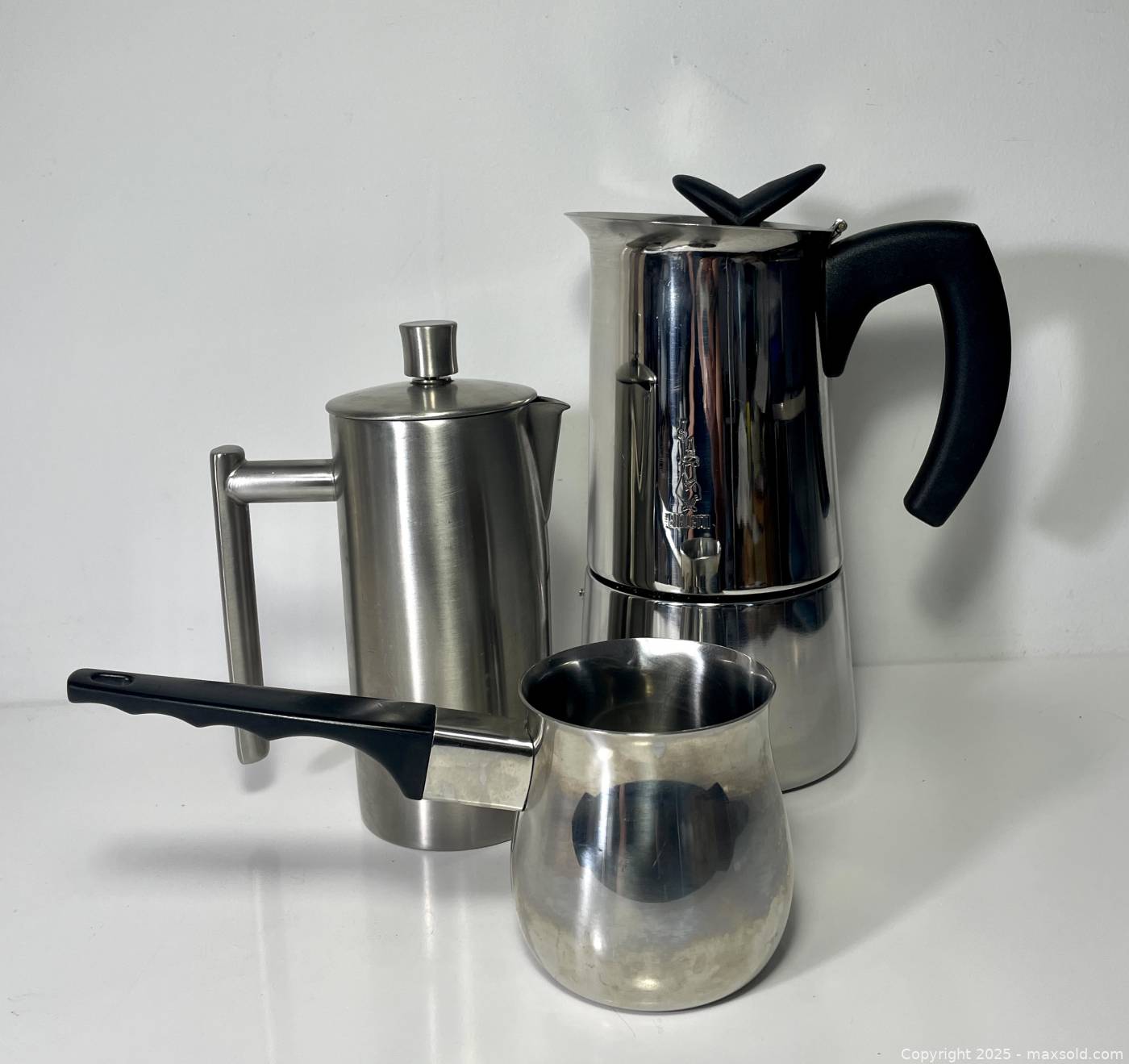 Bialetti stovetop espresso maker, Stellar French press, stainless milk ...