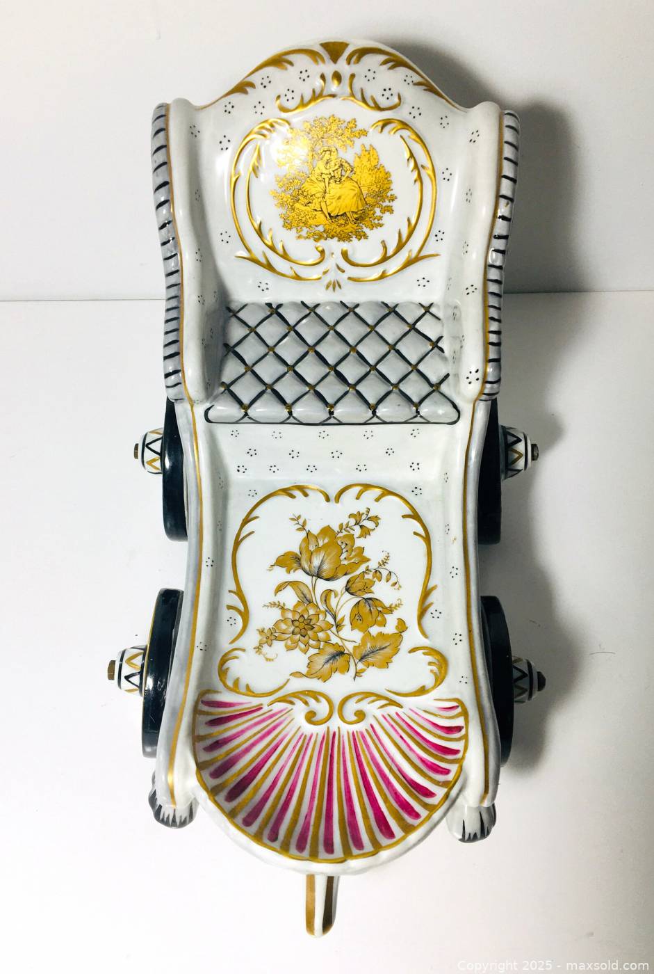 Vintage RPM Germany Rococo Porcelain Carriage Figurine | Maxsold