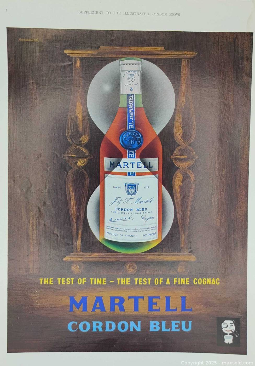 1950s Martell Cordon Bleu Cognac print ad | Maxsold