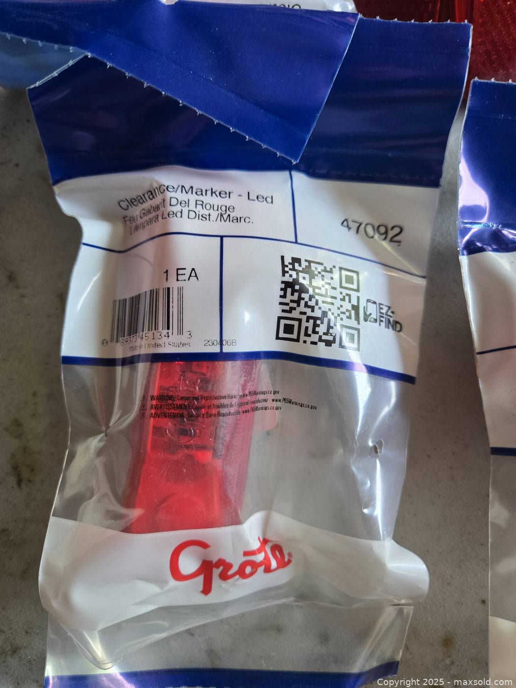 Grote red LED clearance and marker lights, 23 pieces | Maxsold