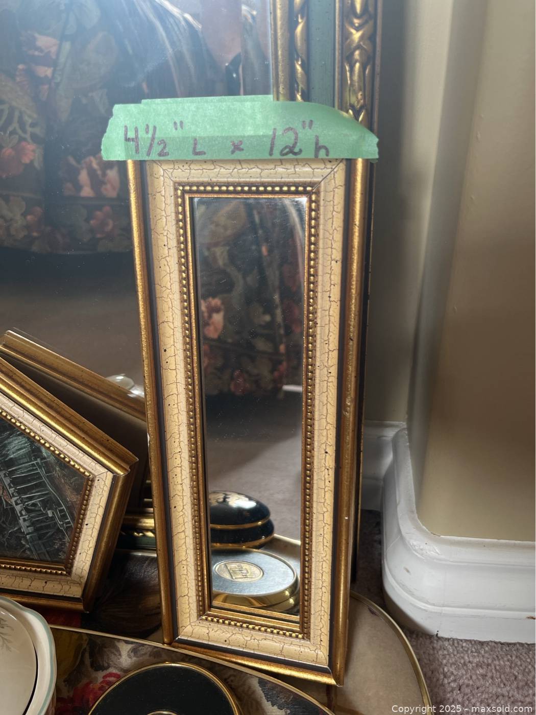 Gold Framed Mirrors, Small Pictures, Florentine Tray, Assorted Trinket ...