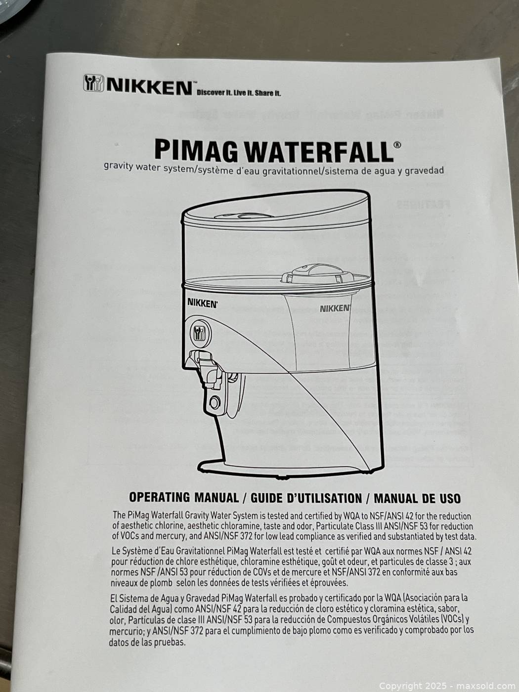 Nikken PiMag Waterfall water filtration dispenser | Maxsold