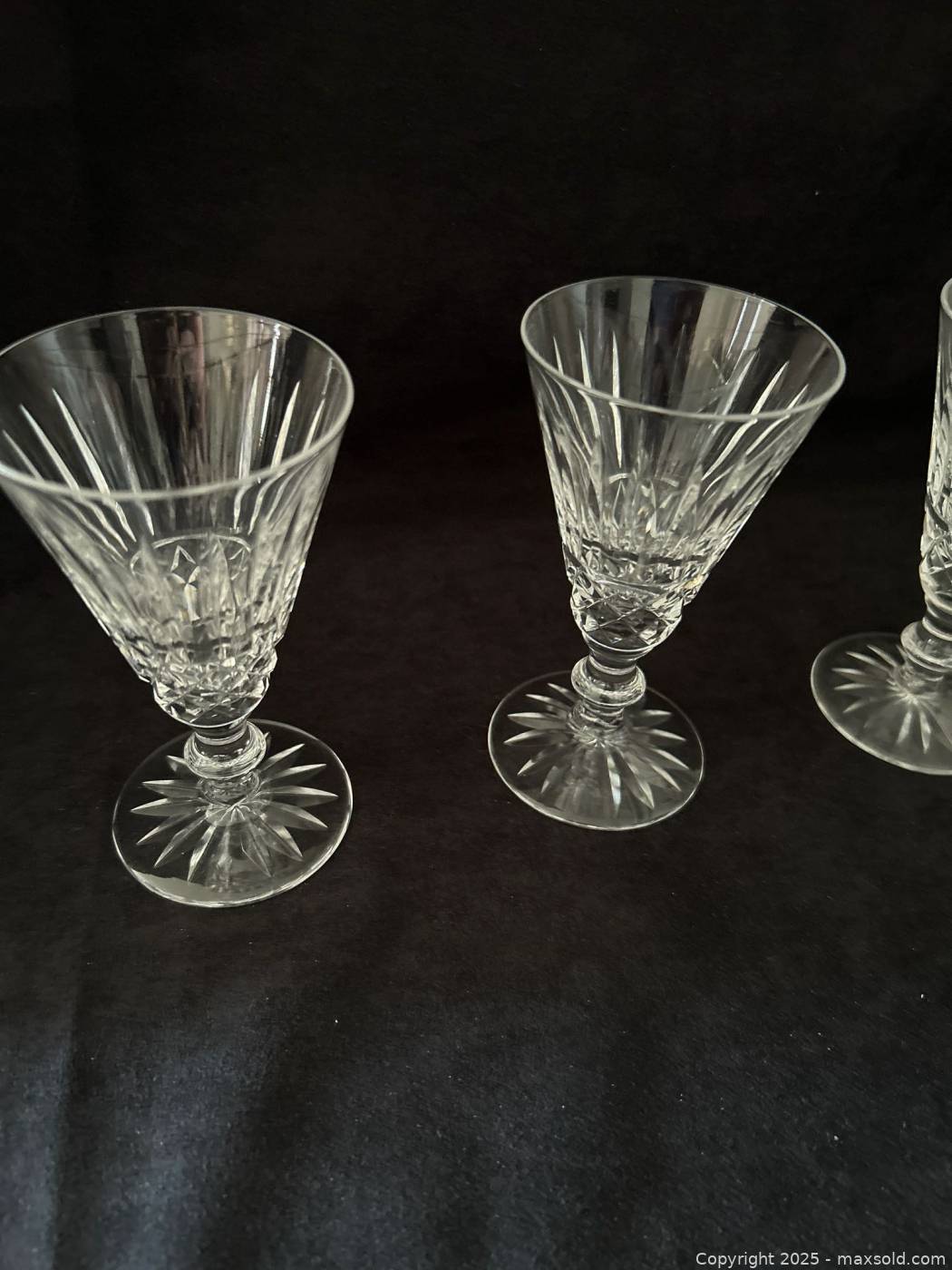 Waterford Tramore cut lead crystal cordial glasses | Maxsold
