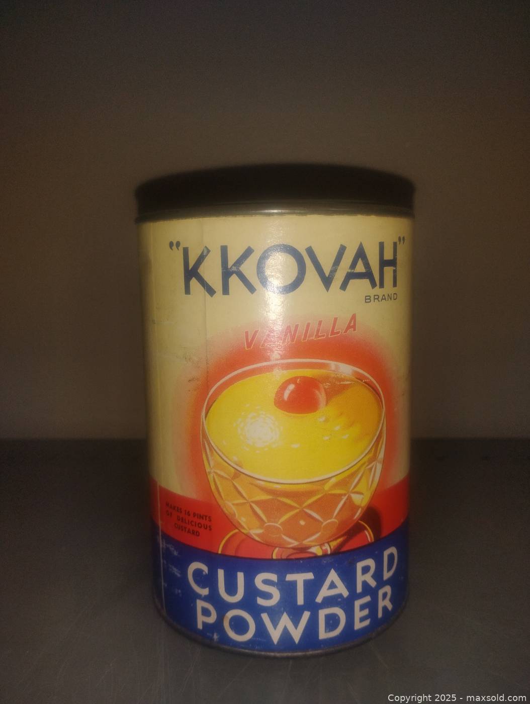 KKOVAH Vanilla Custard Powder tin | Maxsold