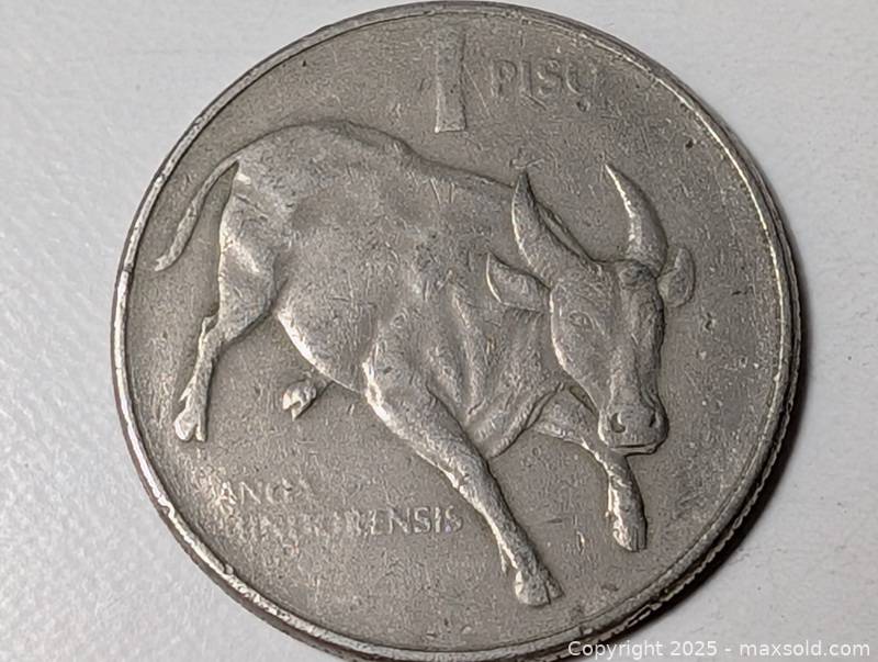 1985 Philippines 1 Piso carabao coin | Maxsold