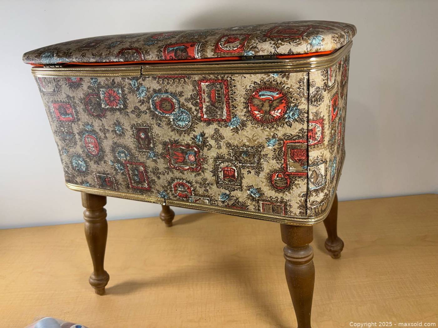 Hawkeye by Burlington sewing stool with storage | Maxsold