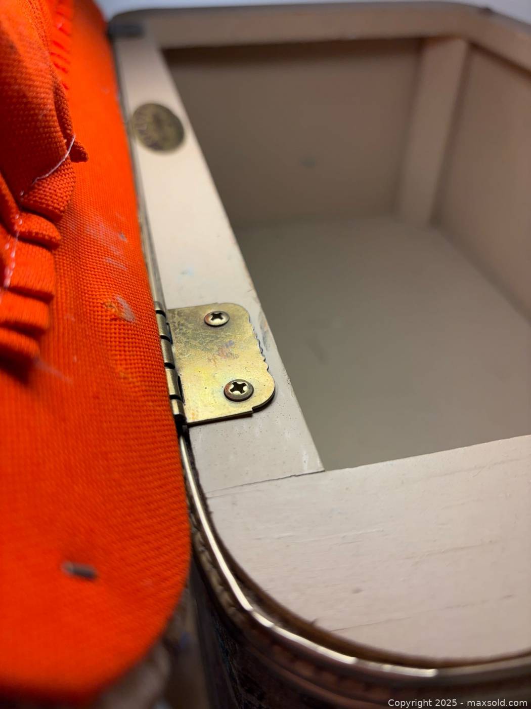 Hawkeye by Burlington sewing stool with storage | Maxsold